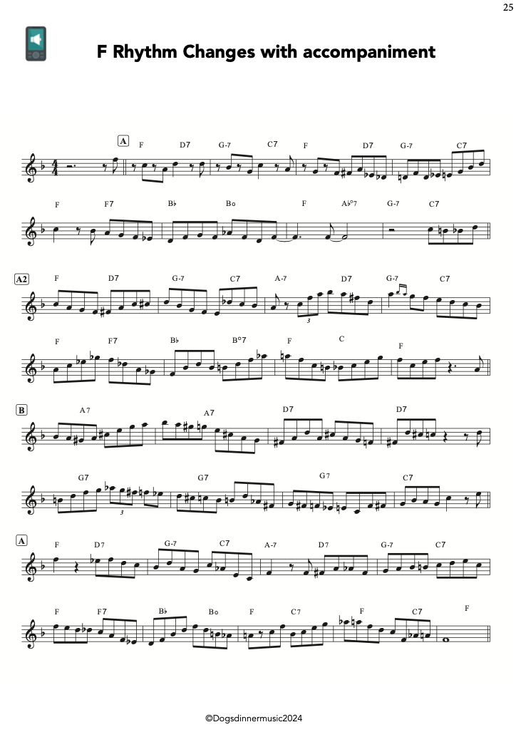 24 Rhythm Changes 'Study' solos | Jazzduetshop