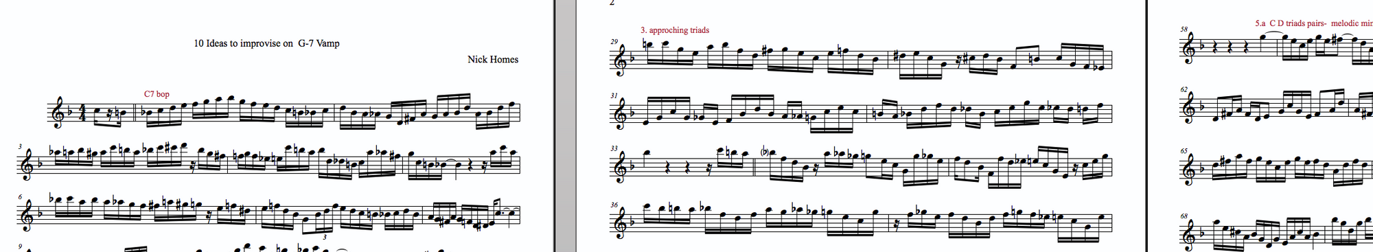 12 studies on a minor 7 vamp - digital PDF+ Mp3 backing track ...