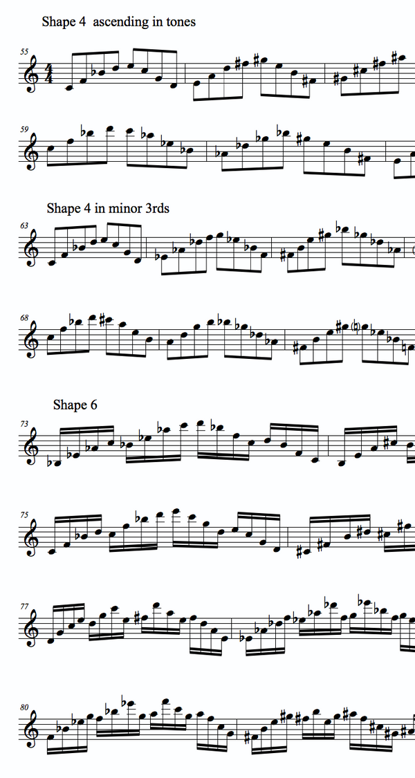 Tetratonic exercises | Jazzduetshop